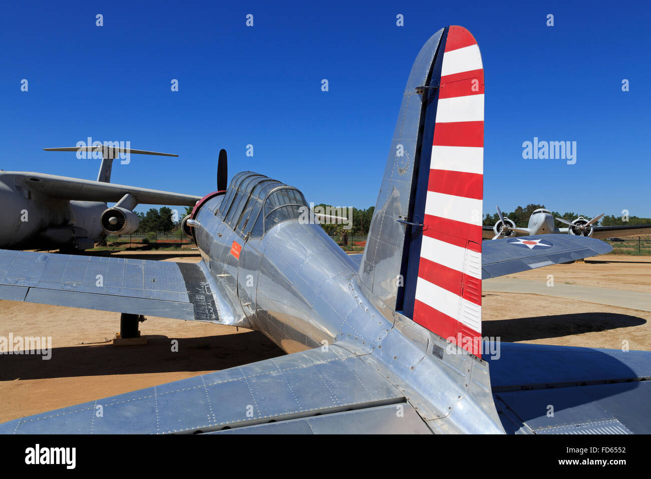 SNJ-4 Texan, March Field Air Museum, Riverside, California, USA Stock ...