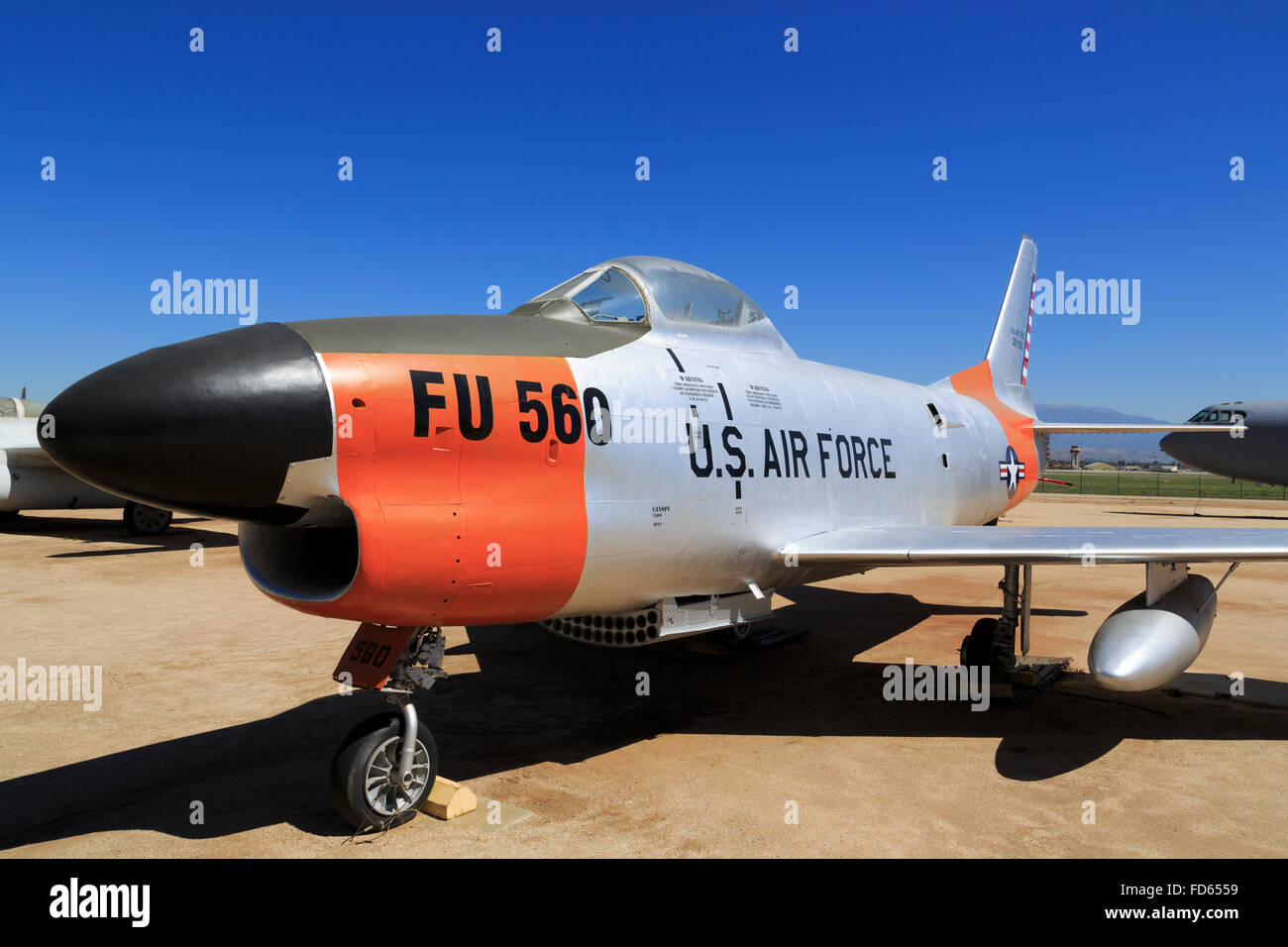 F-86L Sabre, March Field Air Museum, Riverside, California, USA Stock ...