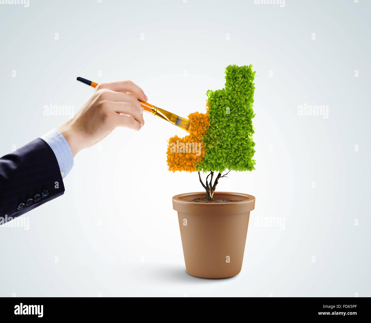 Tree growing shaped like graph hi-res stock photography and images - Alamy