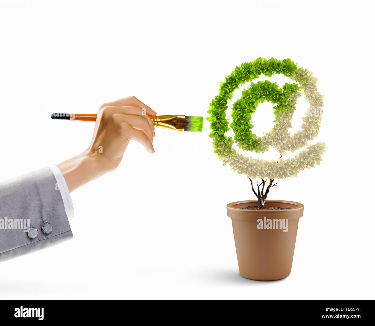 Hand plant icon design Cut Out Stock Images & Pictures - Alamy