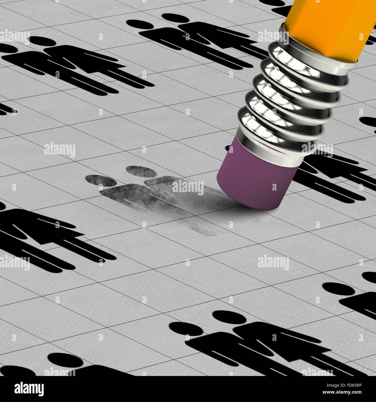 Image of pencil with rubber erasing drawings Stock Photo - Alamy
