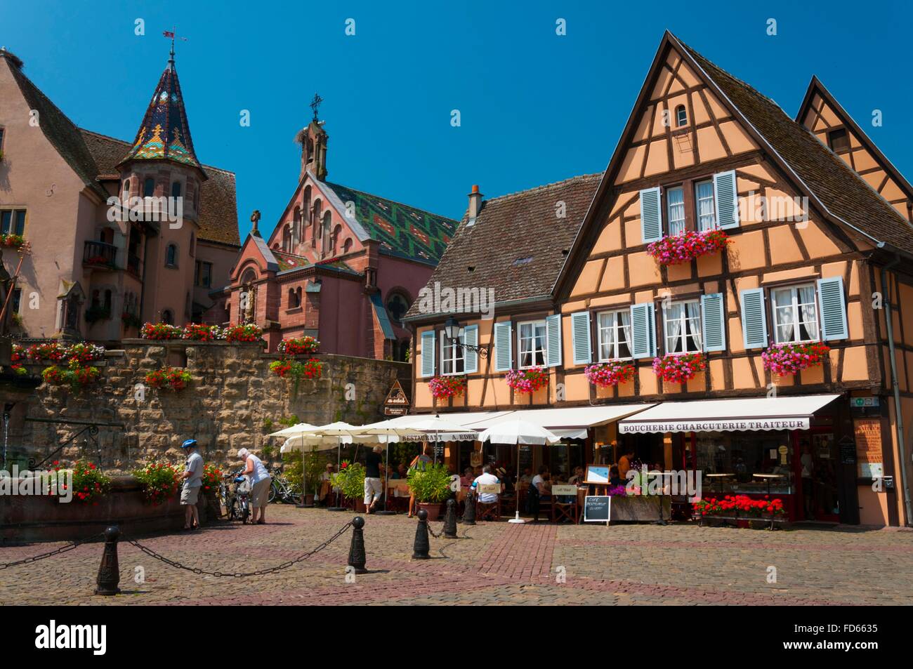 France, Haut Rhin (68), Eguisheim village (elected most beautiful ...