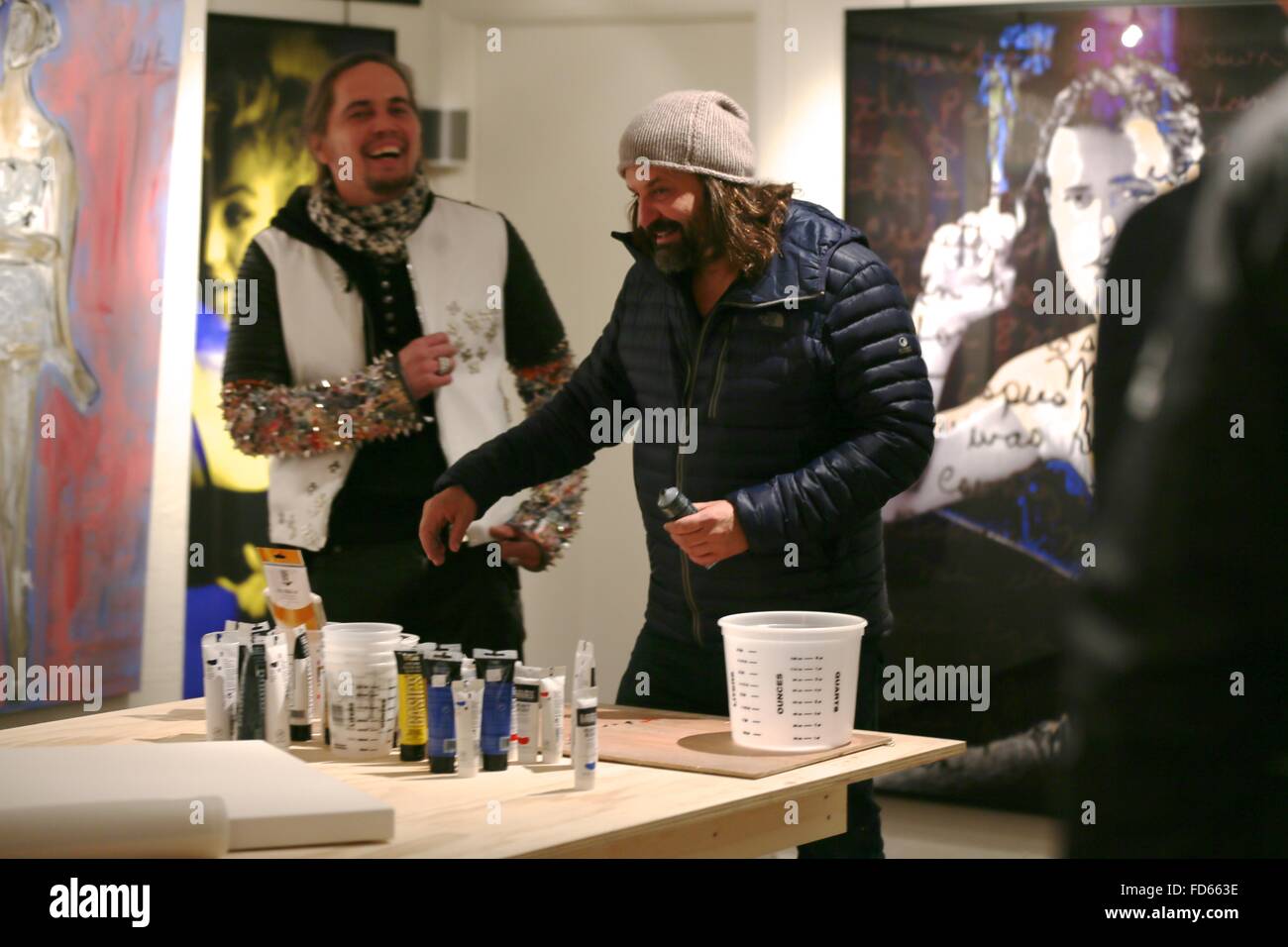 Artist Domingo Zapata hosts the grand opening of his art gallery CHA ...