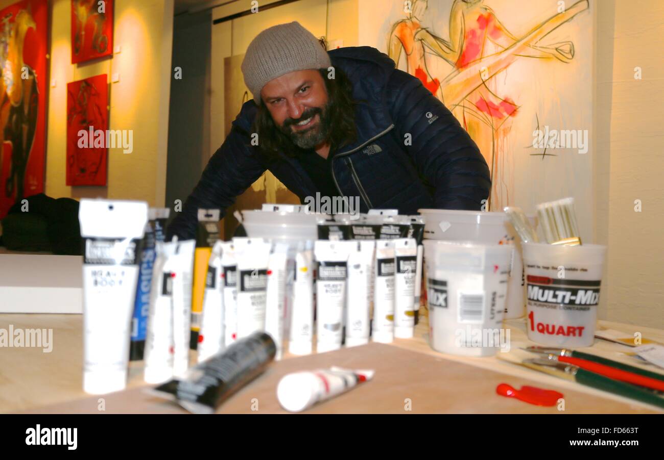 Artist Domingo Zapata hosts the grand opening of his art gallery CHA ...