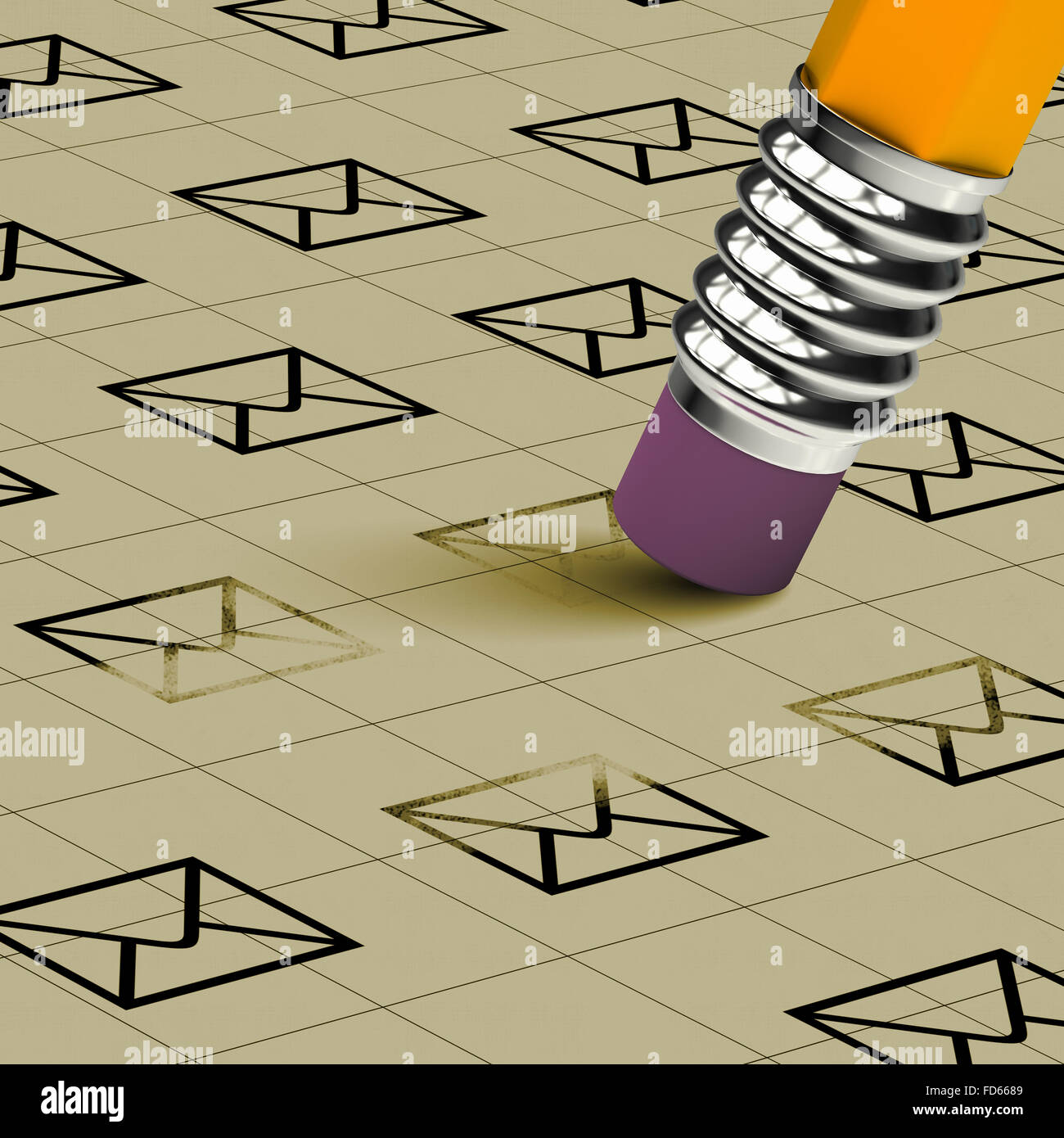 Image of pencil with rubber erasing drawings Stock Photo - Alamy