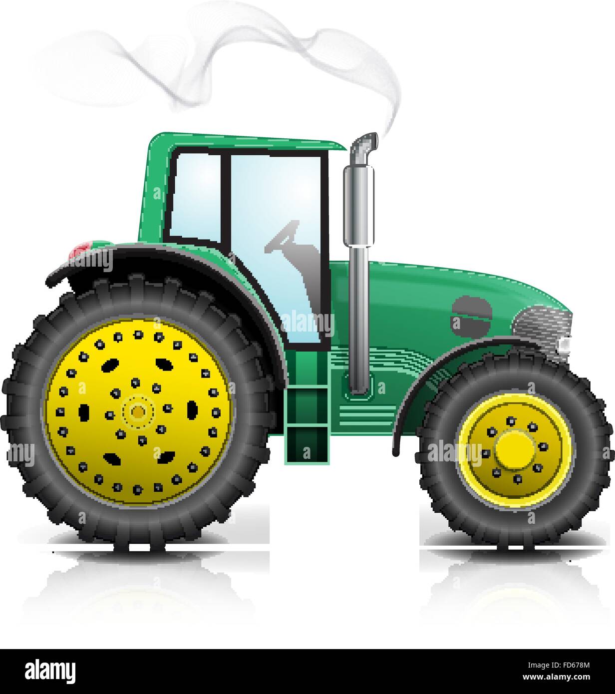 Tractor isolated on white background. Vector illustration Stock Vector ...