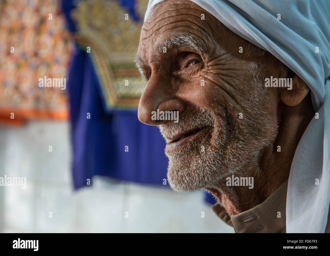 smiling old iranian man, Qeshm Island, Salakh, Iran Stock Photo - Alamy