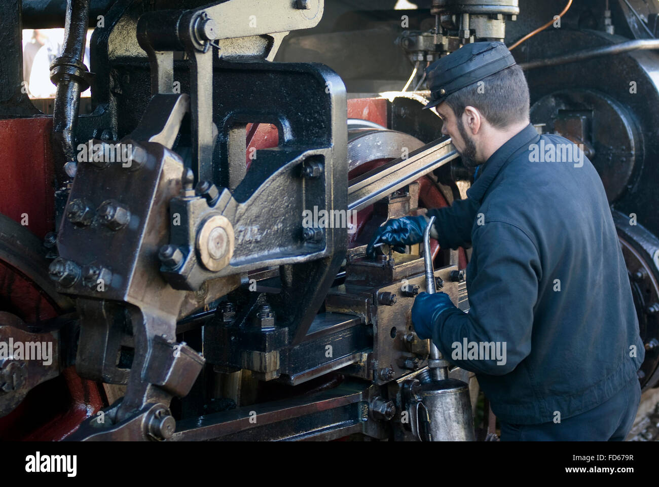 Train maintenance worker Stock Photo - Alamy