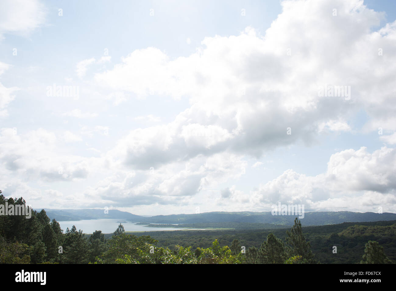 Clouds Over A Lake Stock Photo - Alamy