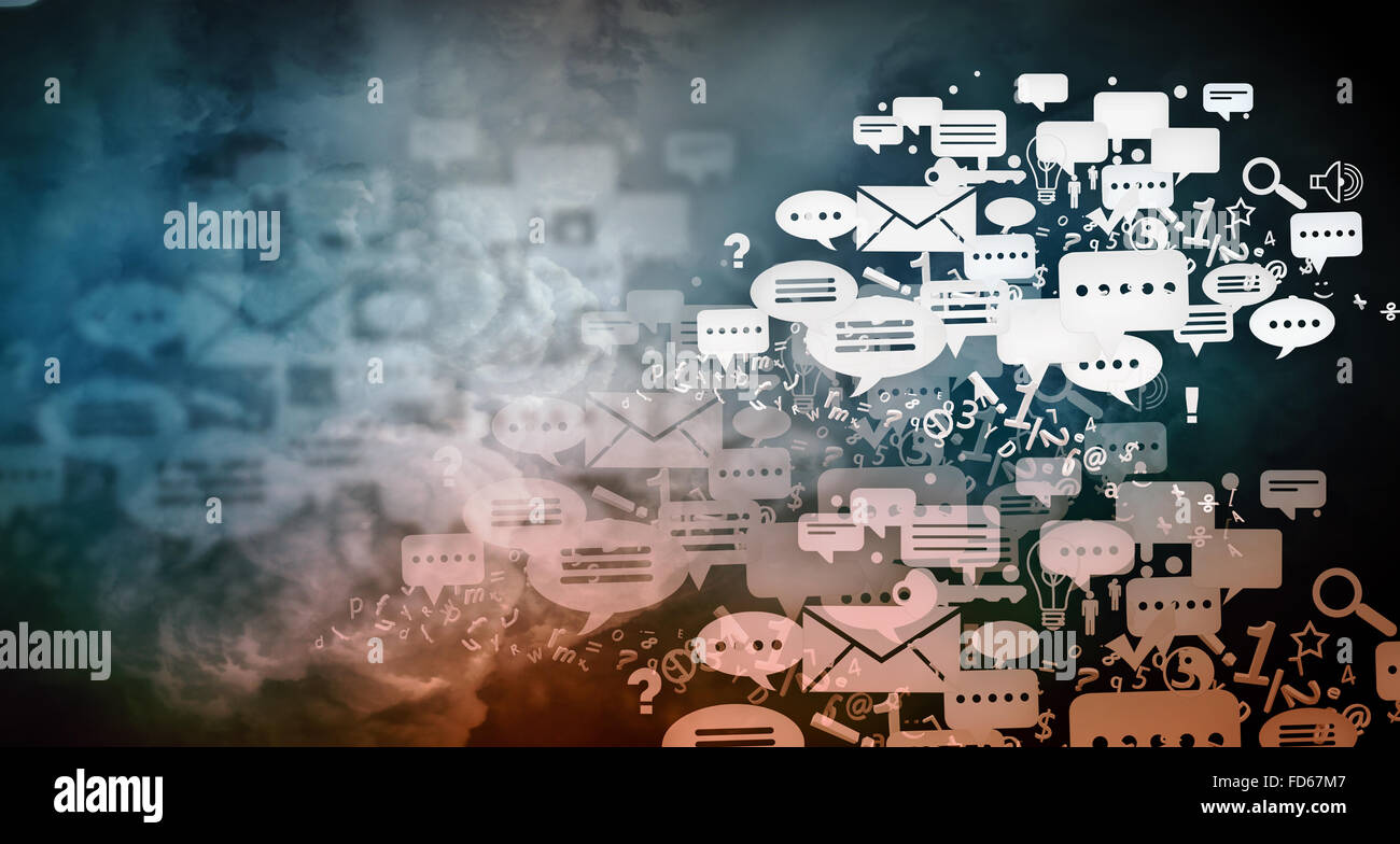 Background image with speech bubbles. Communication concept Stock Photo ...