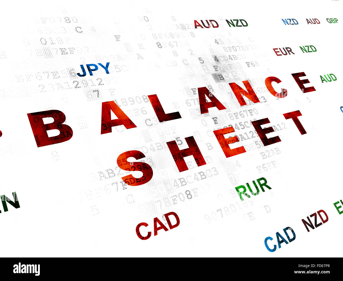 Currency concept: Balance Sheet on Digital background Stock Photo - Alamy