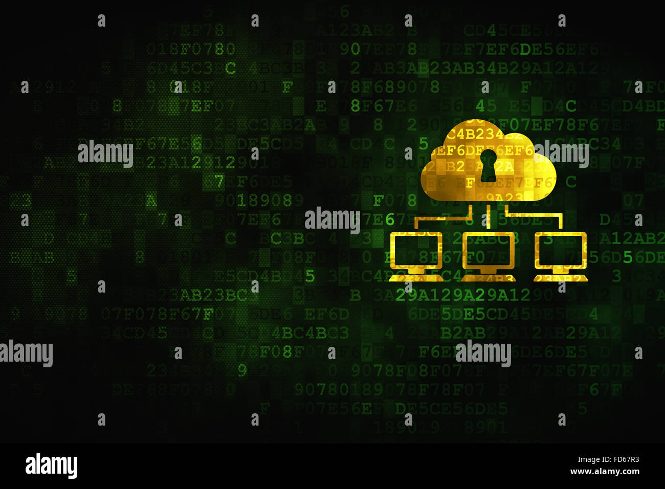 Security concept: Cloud Network on digital background Stock Photo - Alamy