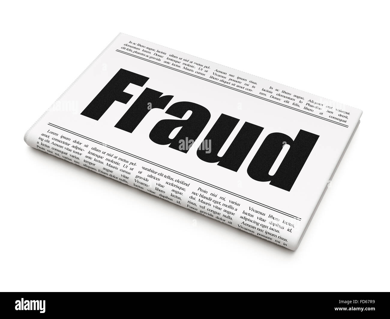 Security concept: newspaper headline Fraud Stock Photo - Alamy