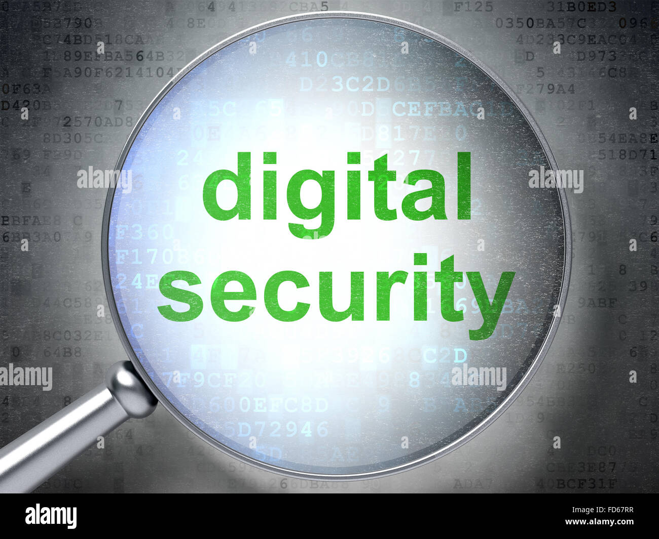 Safety concept: Digital Security with optical glass Stock Photo - Alamy