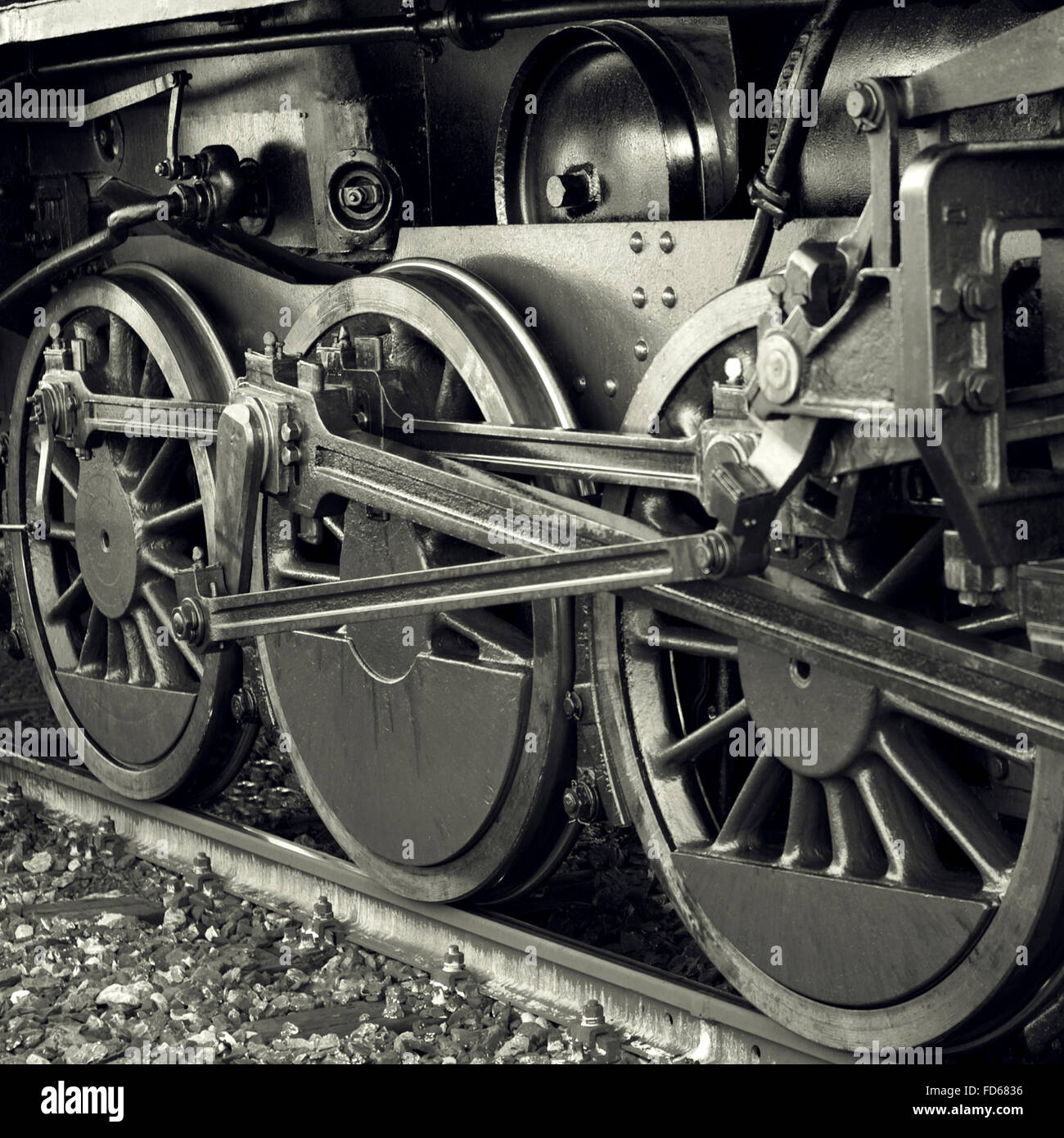 Wheels of a very old steam engine Stock Photo - Alamy