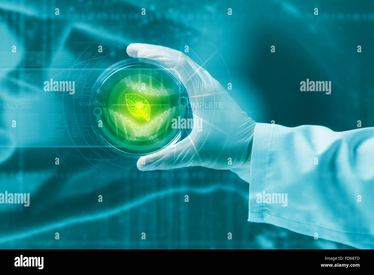 Close up image of human hand holding test tube. Science concept Stock ...