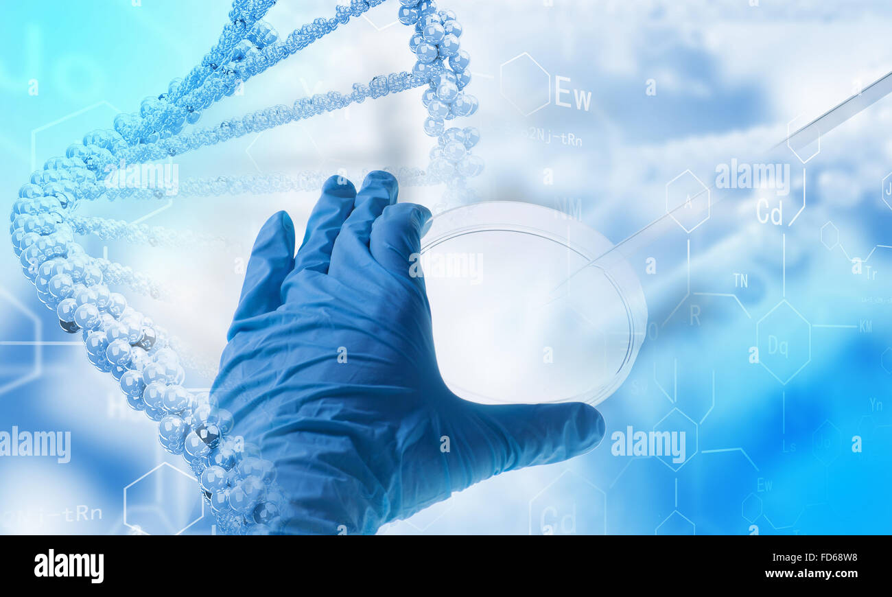 Close up image of human hand holding test tube. Science concept Stock ...