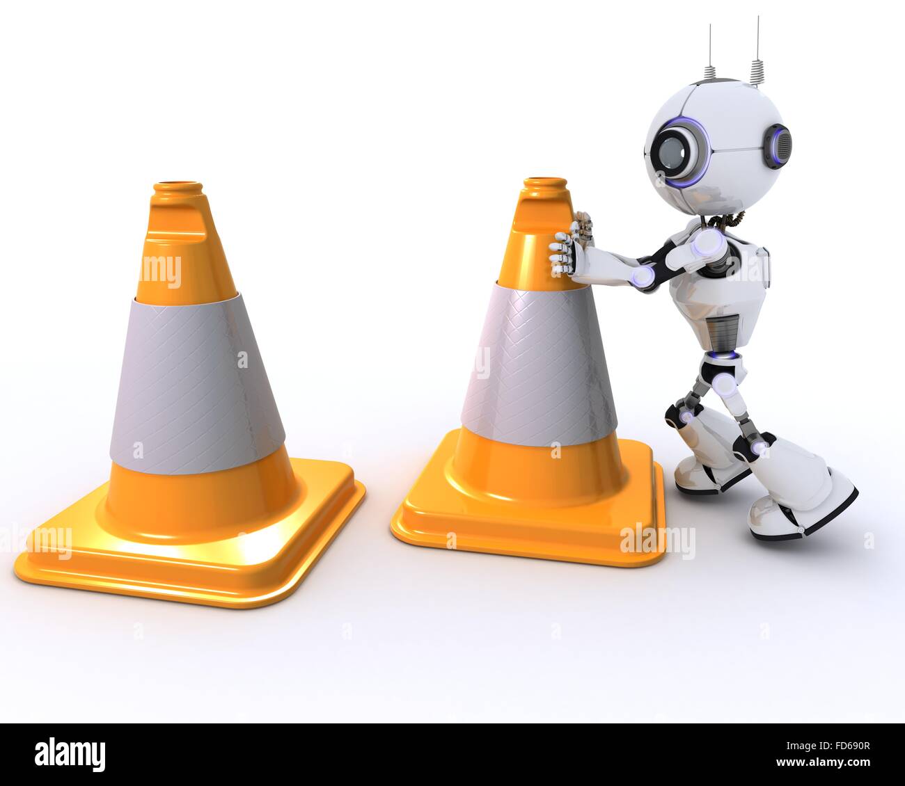 3D Render of a Robot Stock Photo - Alamy