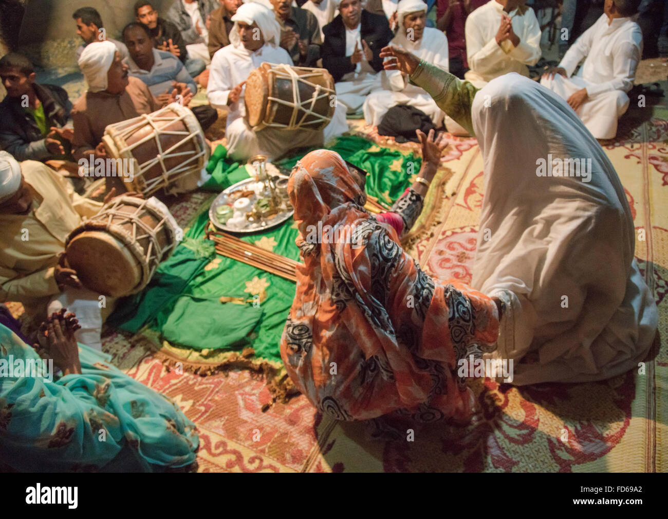 women in trance during a zar ceremony, Qeshm Island, Salakh, Iran Stock ...