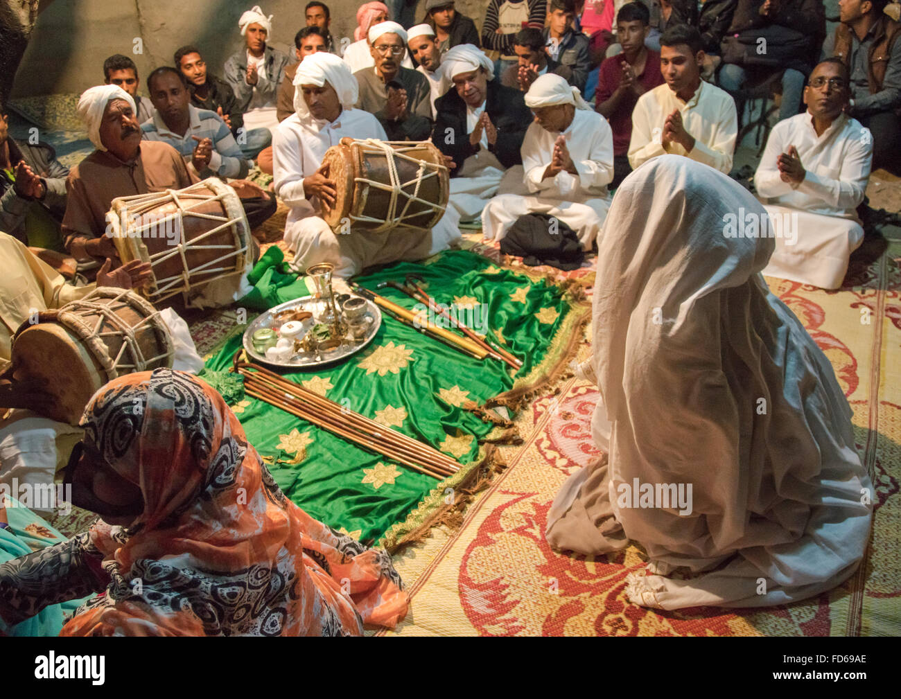 women in trance during a zar ceremony, Qeshm Island, Salakh, Iran Stock ...