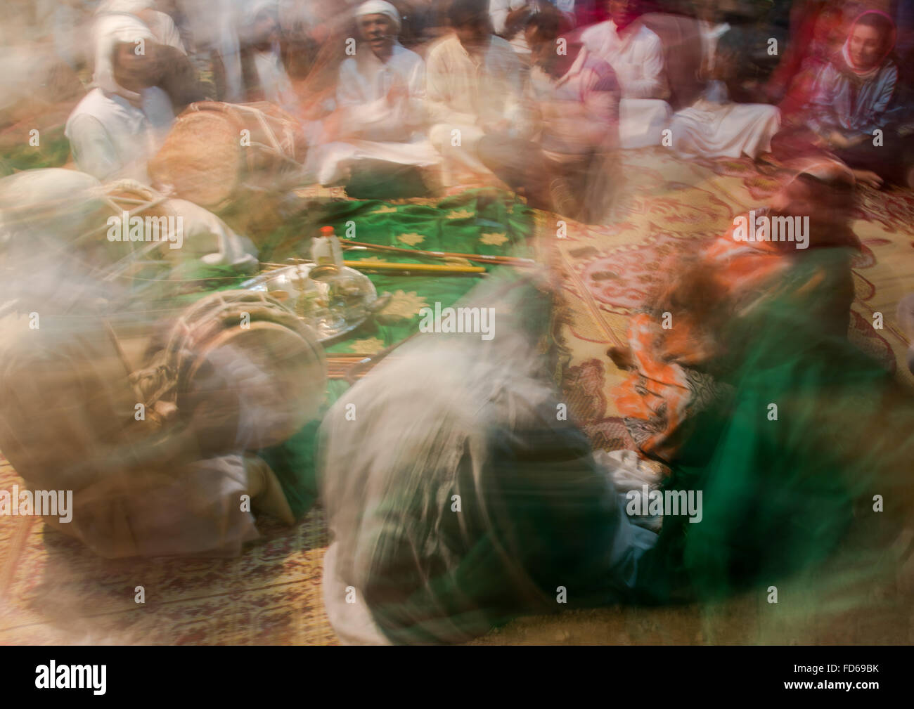 women in trance during a zar ceremony, Qeshm Island, Salakh, Iran Stock ...