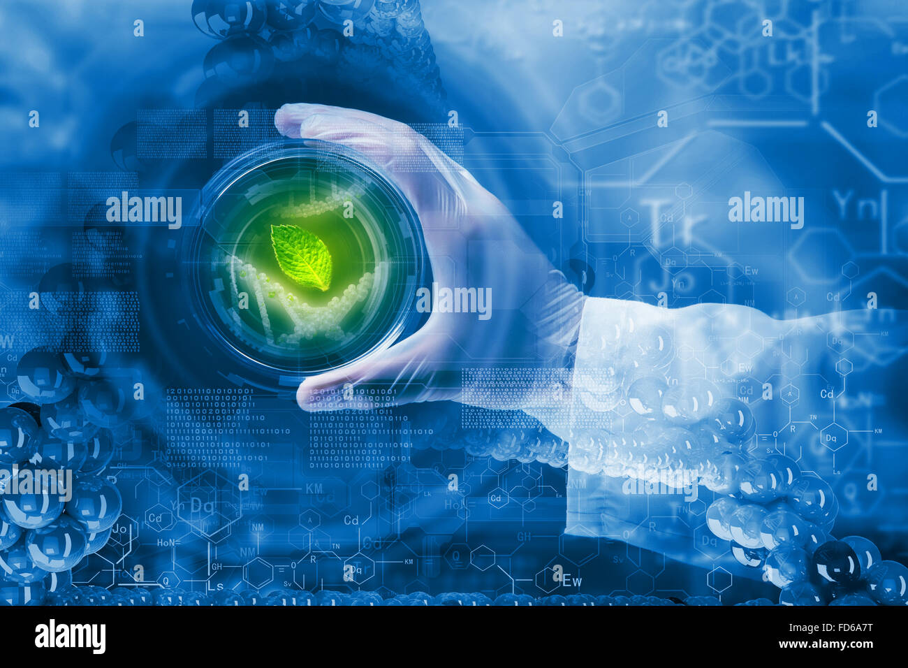Close up image of human hand holding test tube. Science concept Stock ...