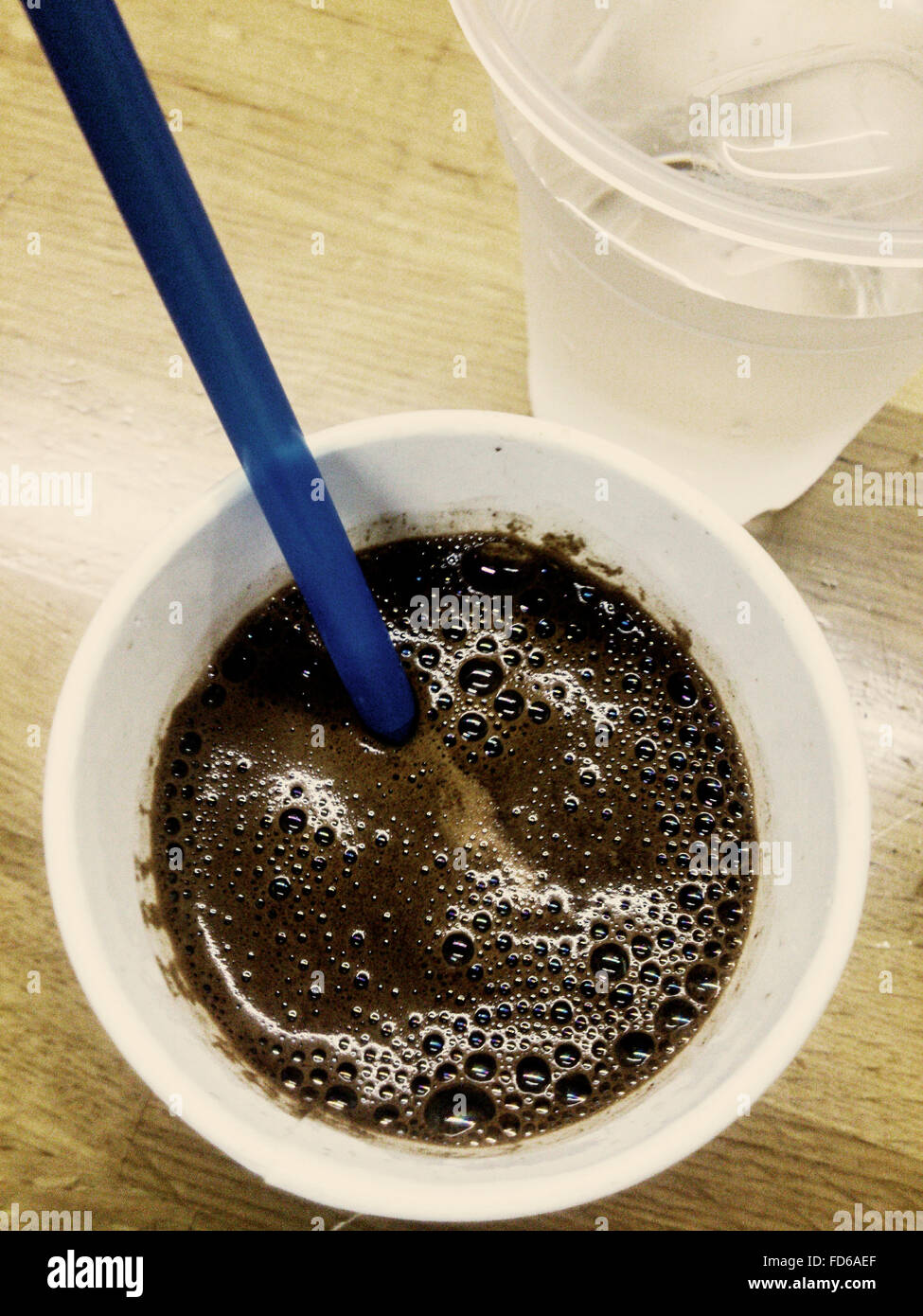 Cup Of Cold Drink On Table Stock Photo - Alamy