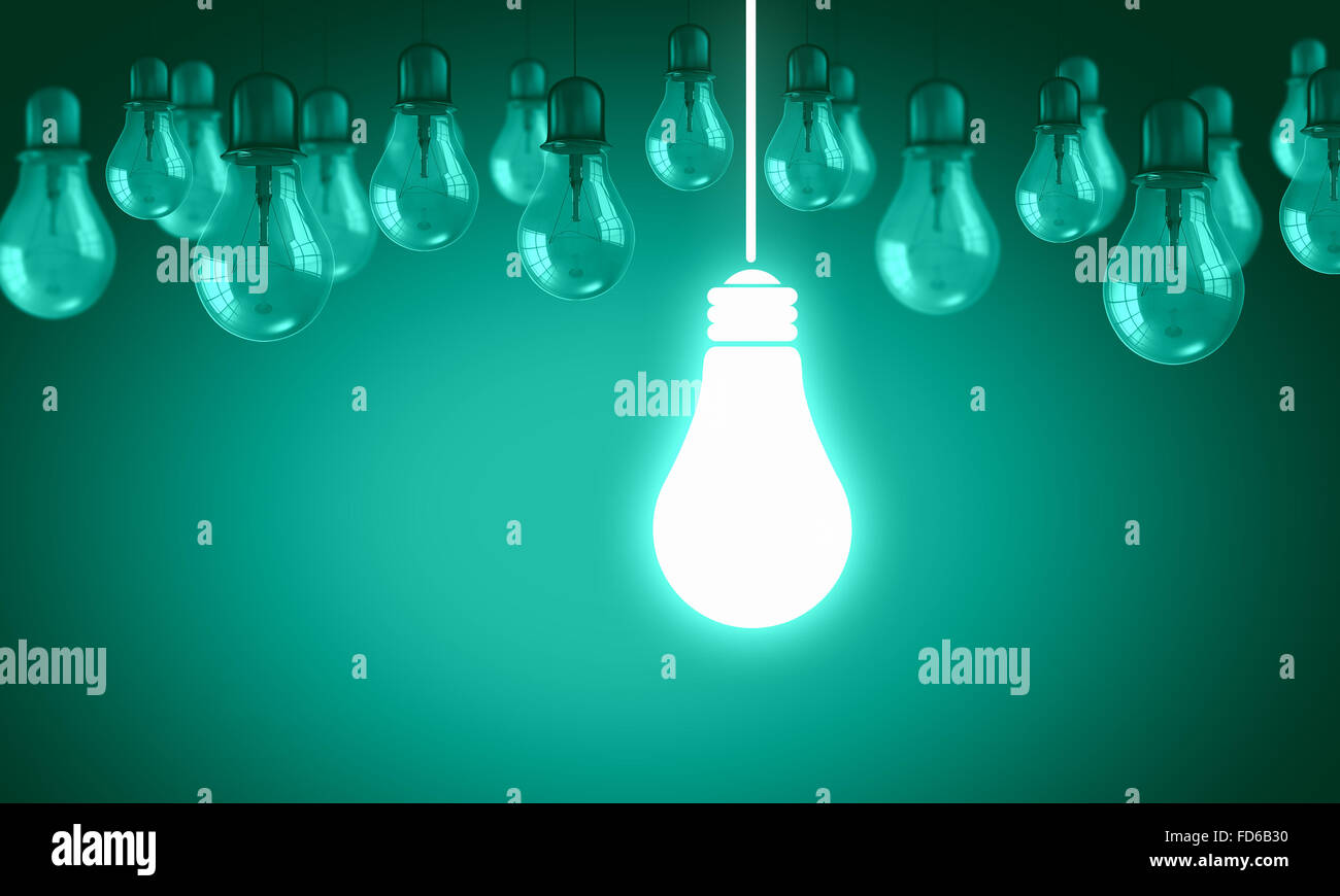 Conceptual image of electrical hanging bulbs. Idea concept Stock Photo ...