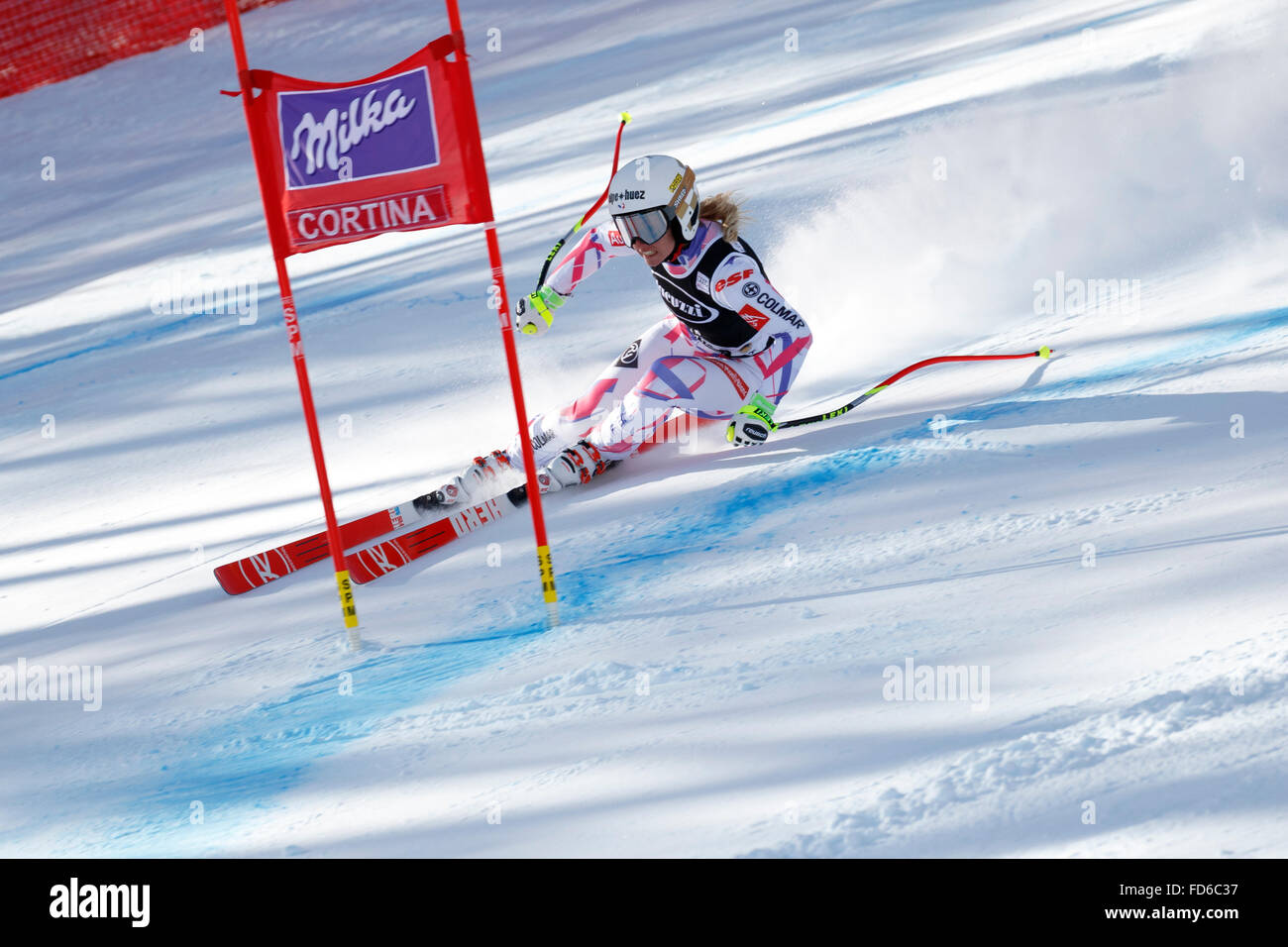 Cortina d’Ampezzo, Italy 24 January 2016. PIOT Jennifer (Fra) competing ...