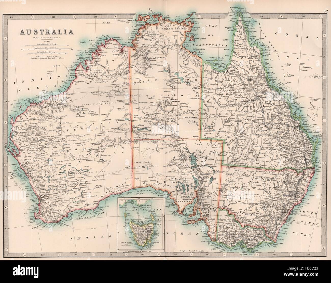 Map showing australia hi-res stock photography and images - Alamy