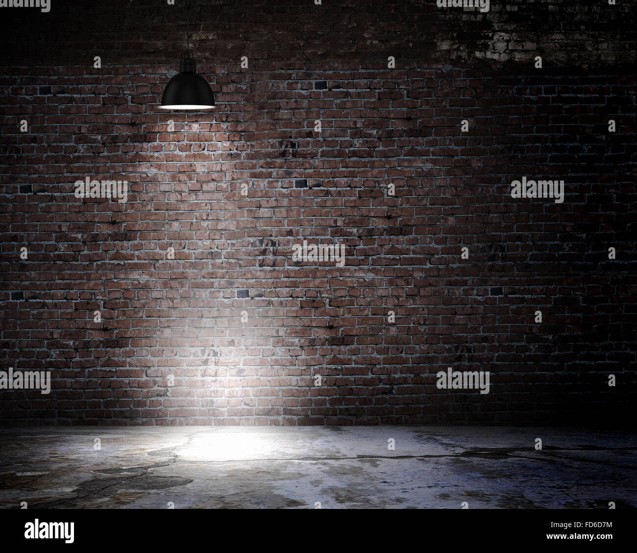 Background image of dark wall with lamp above Stock Photo - Alamy