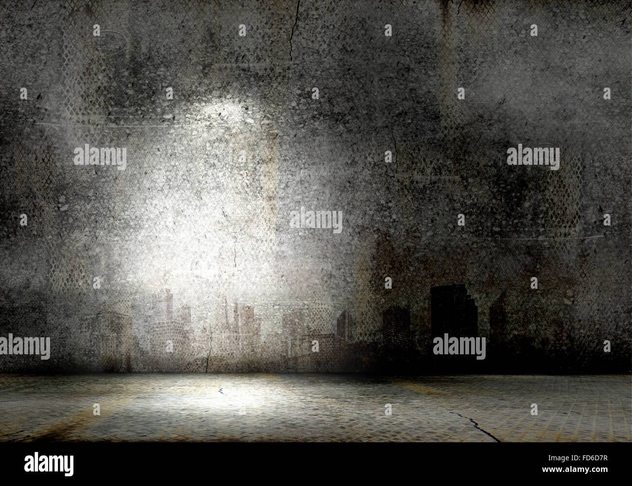 Background image of dark wall with light spot Stock Photo - Alamy