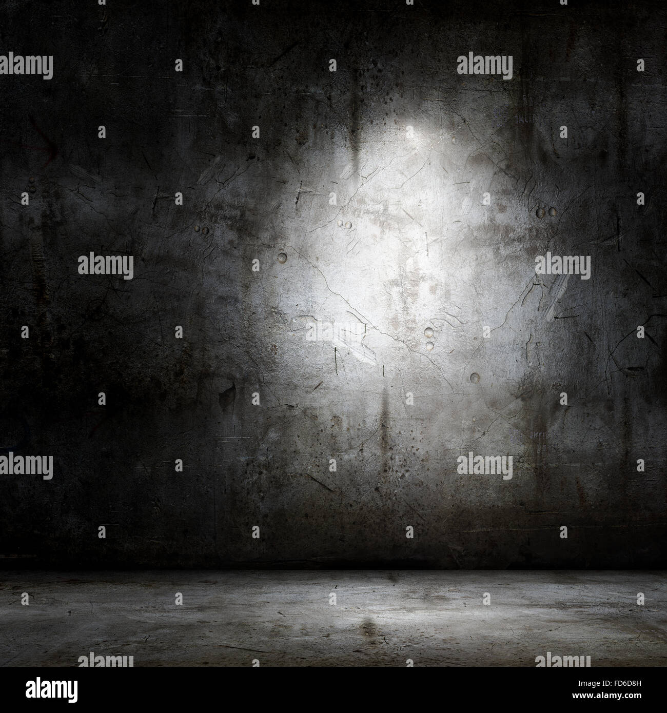 Background image of dark wall with light spot Stock Photo - Alamy