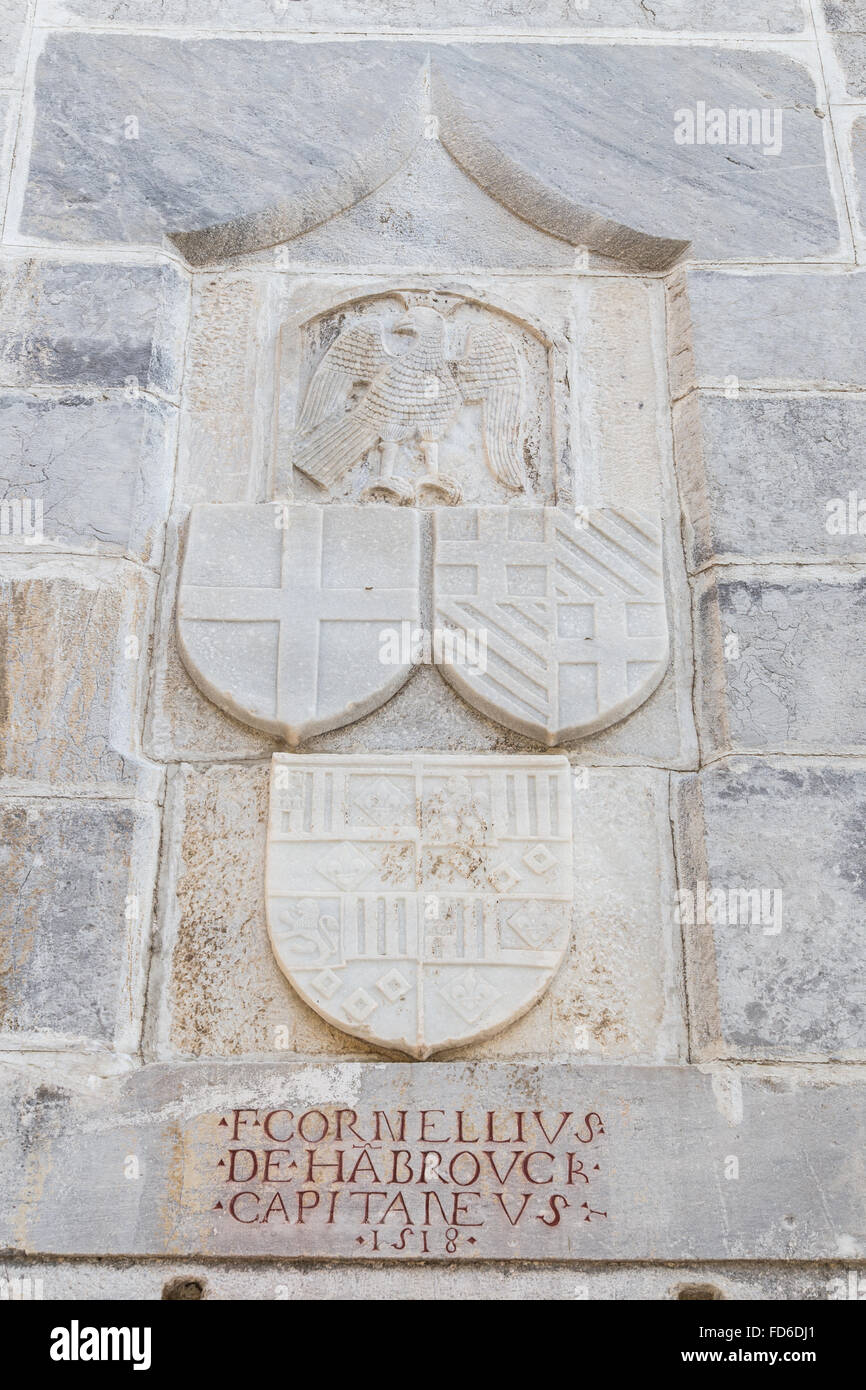 Knight Symbols in Bodrum Castle, Mugla, Turkey Stock Photo - Alamy