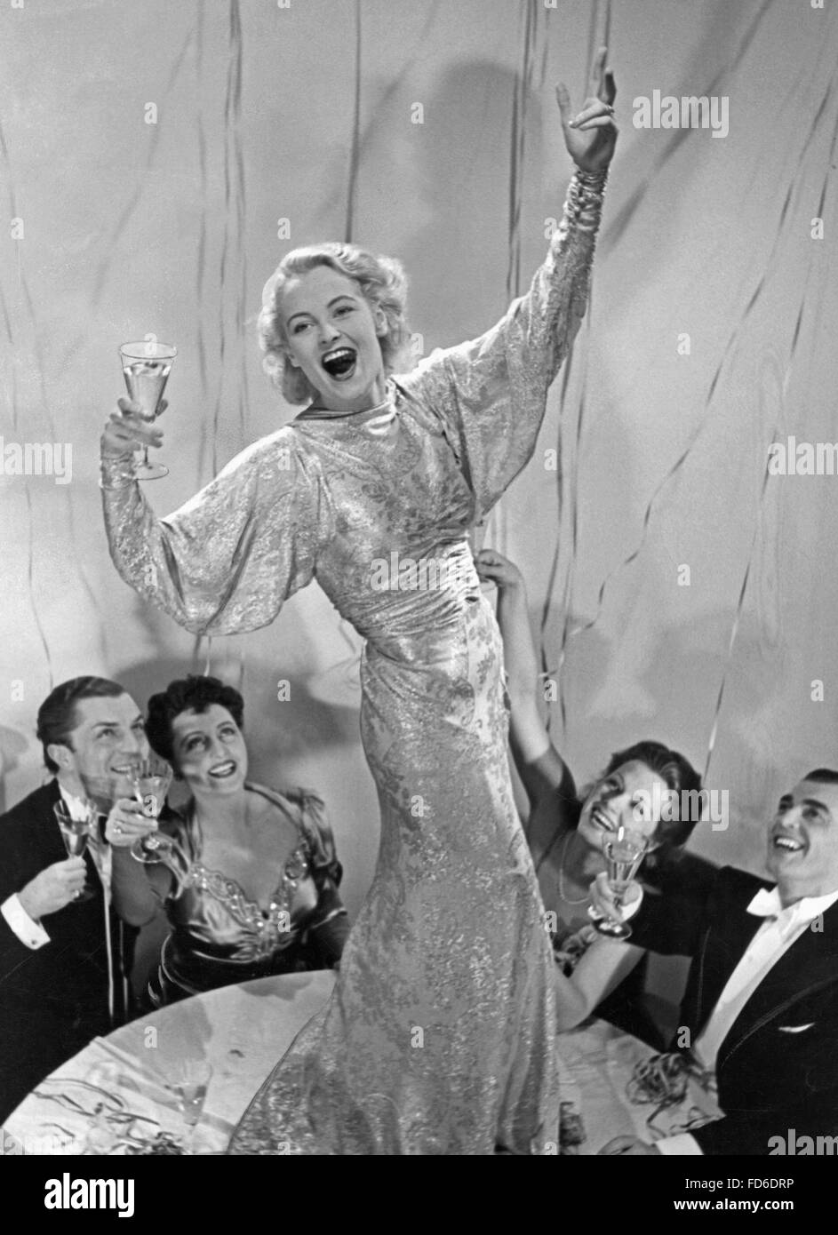 New Year's Eve party, 1938 Stock Photo - Alamy