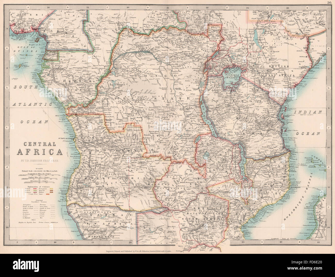Map of central africa hi-res stock photography and images - Alamy