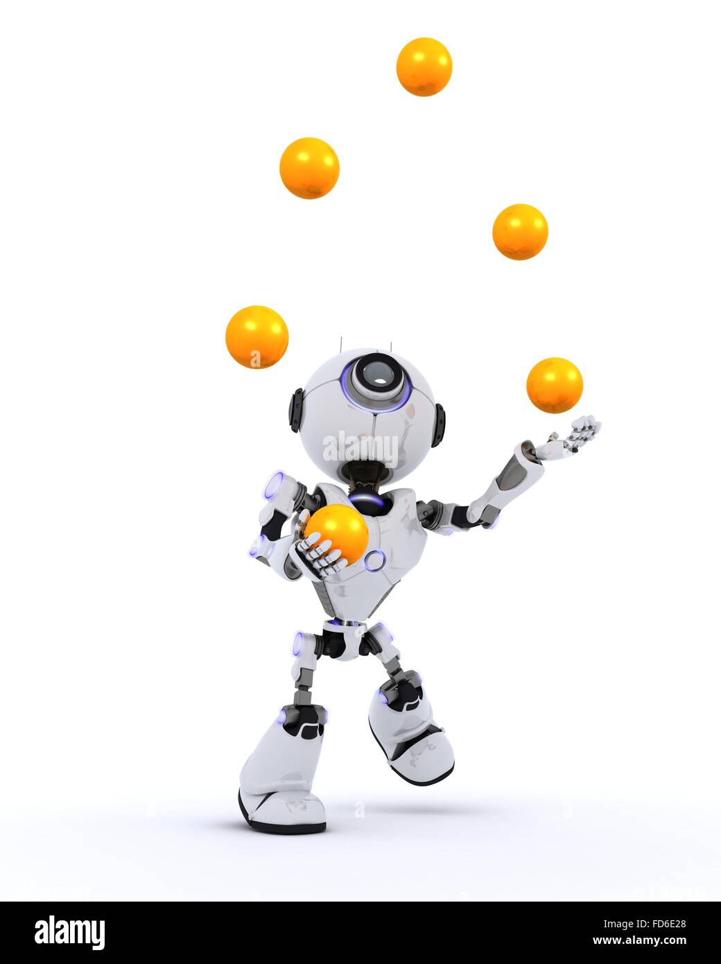 3D Render of a Robot juggling balls Stock Photo - Alamy