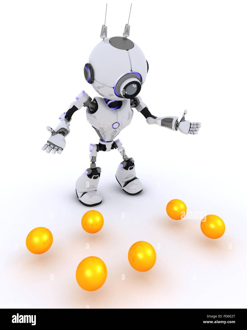 3D Render of a Robot juggler Stock Photo - Alamy