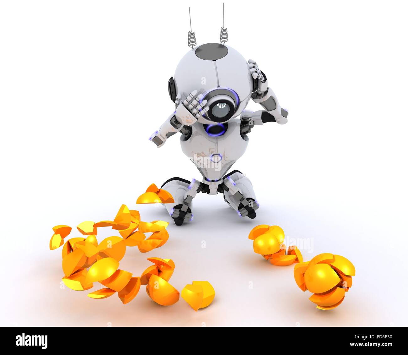 3D Render of a Robot juggler Stock Photo - Alamy