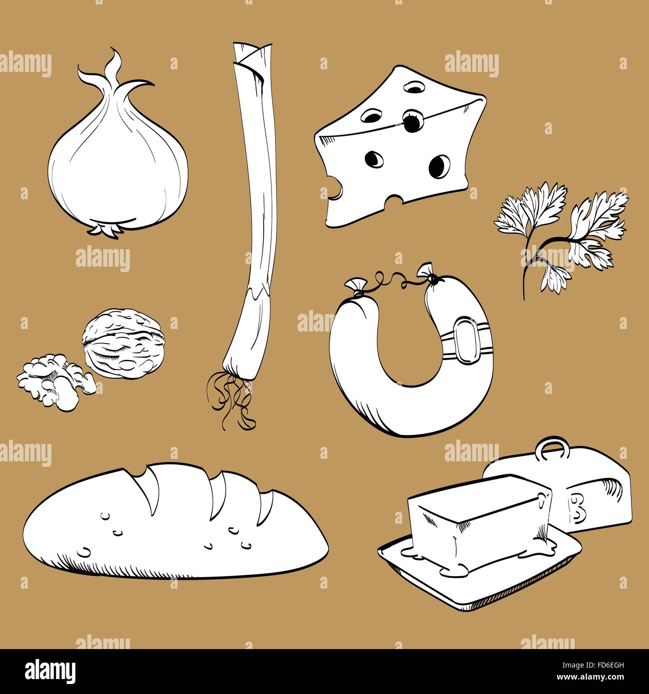 Hand drawn style line Stock Vector Images - Alamy