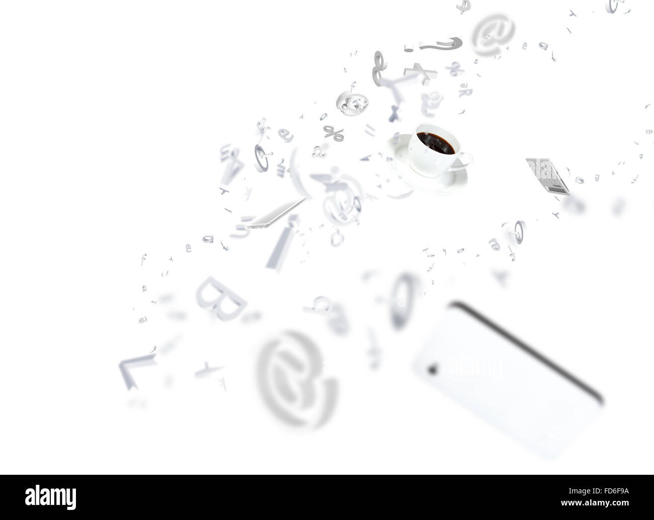 Background image with computer devices and globe hi-res stock ...