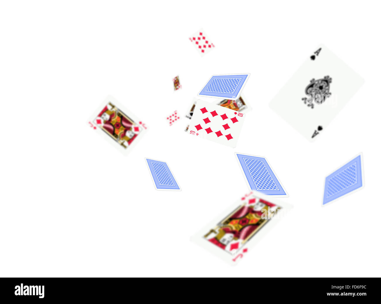 Background image of casino cards flying in air Stock Photo - Alamy