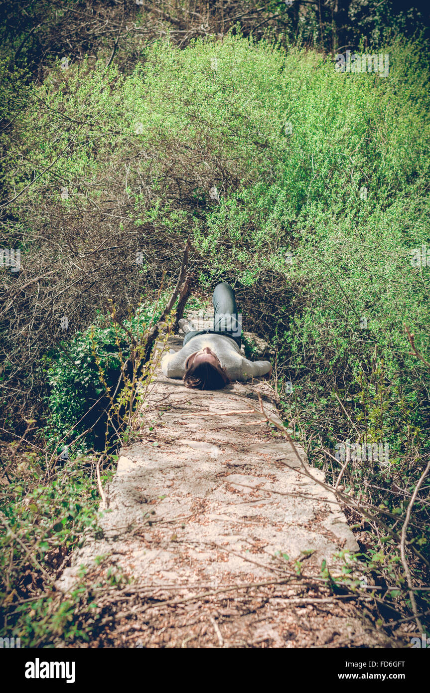 Man Sleeping In The Forest High Resolution Stock Photography and Images ...