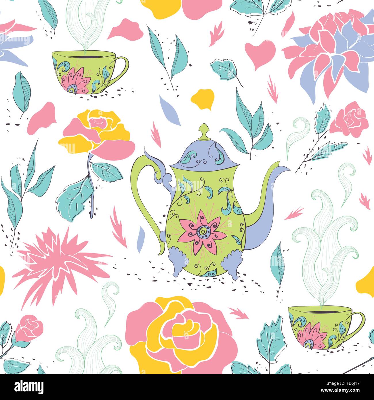 Lily flower tea Stock Vector Images - Alamy