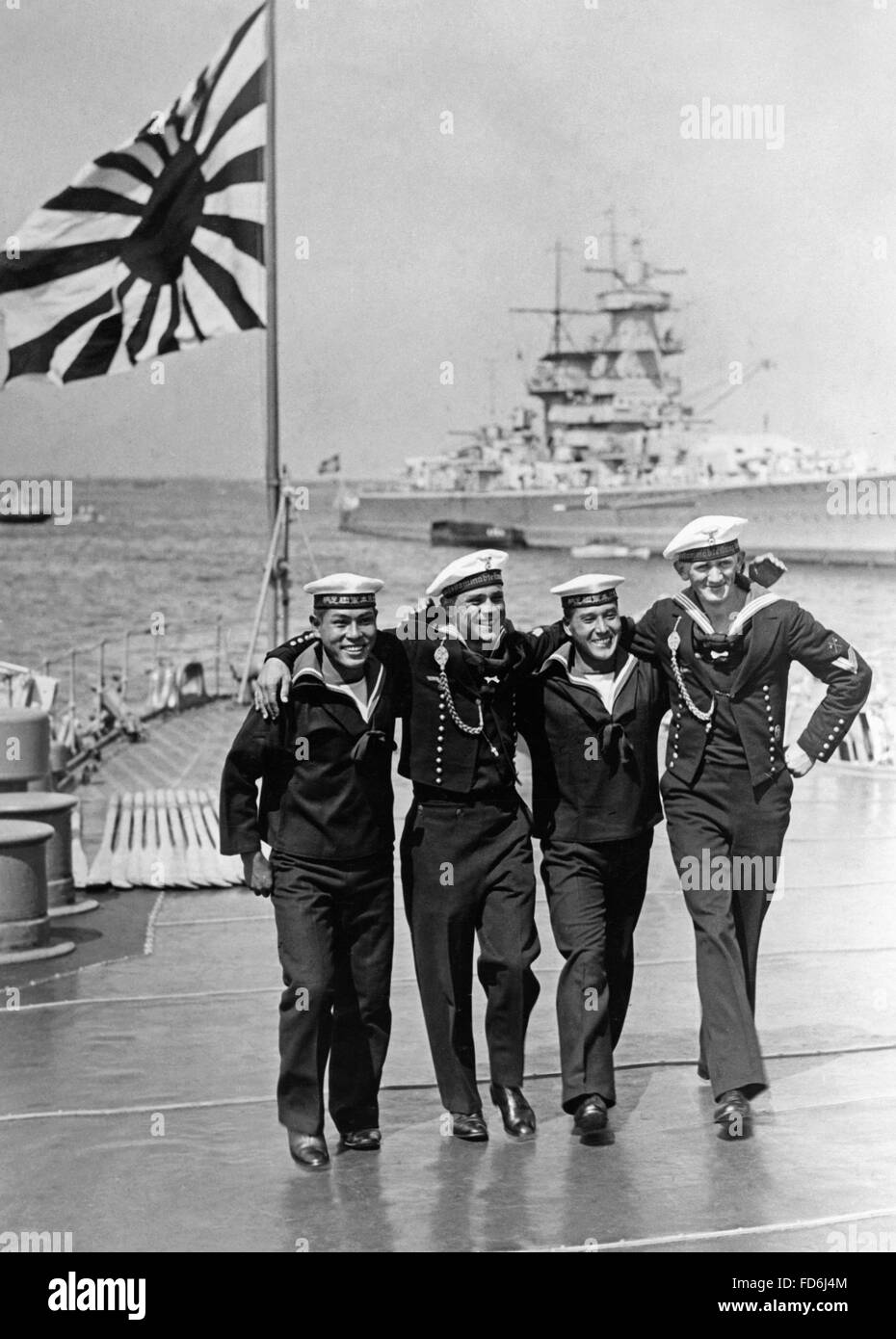 German-Japanese sailors in Kiel, 1937 Stock Photo - Alamy