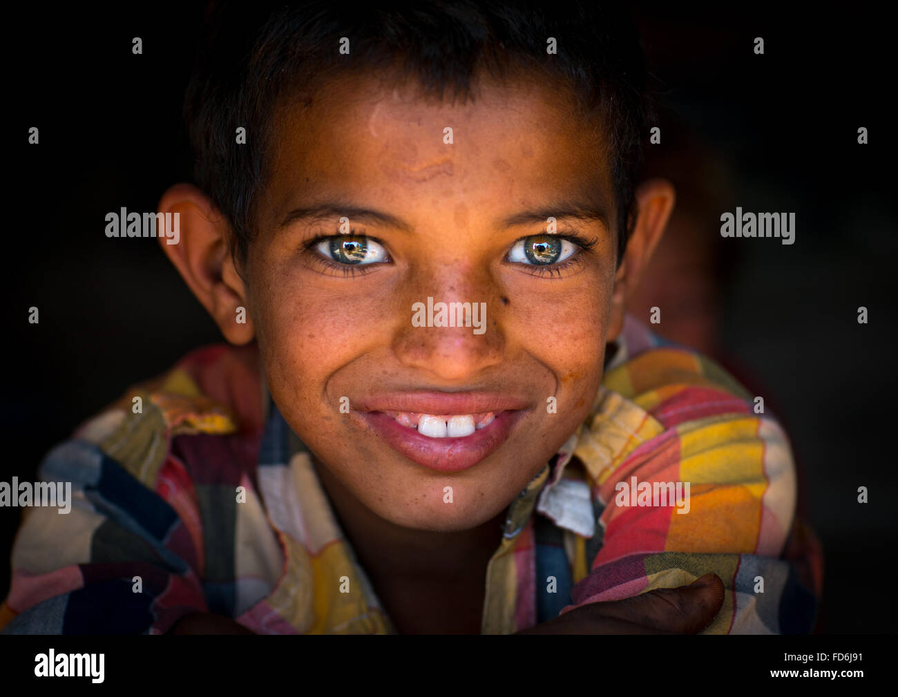 smiling gypsy boy with beautiful eyes, Central County, Kerman, Iran ...