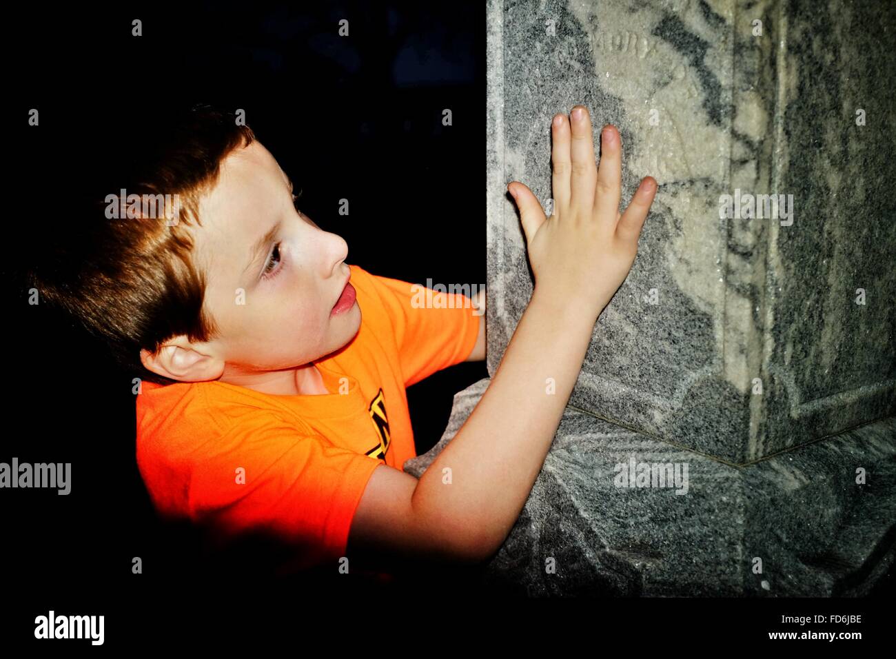 Hand touching stone hi-res stock photography and images - Alamy