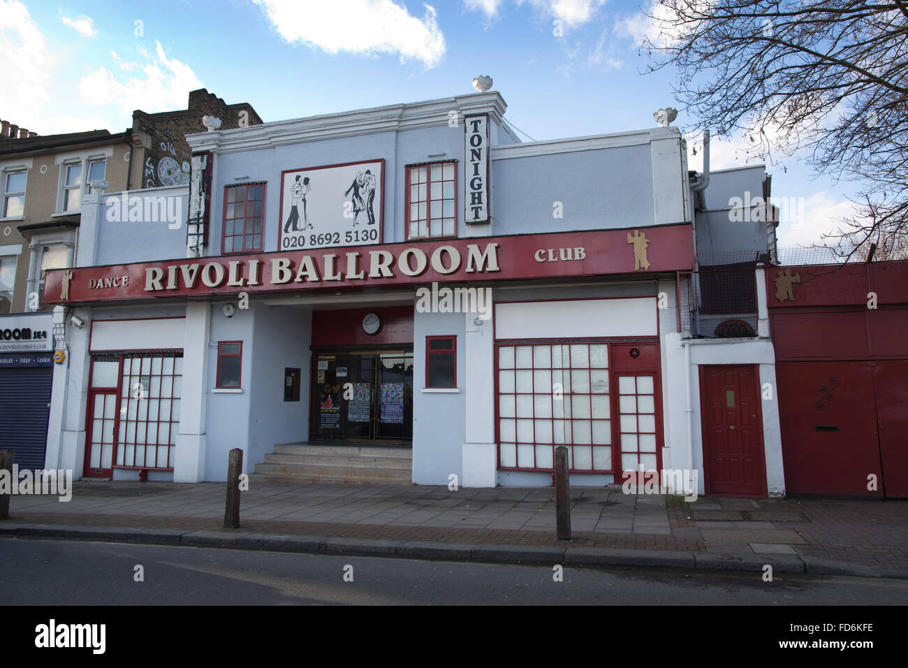 Exterior of Brockley's 1950s Rivoli Ballroom famed for its original ...