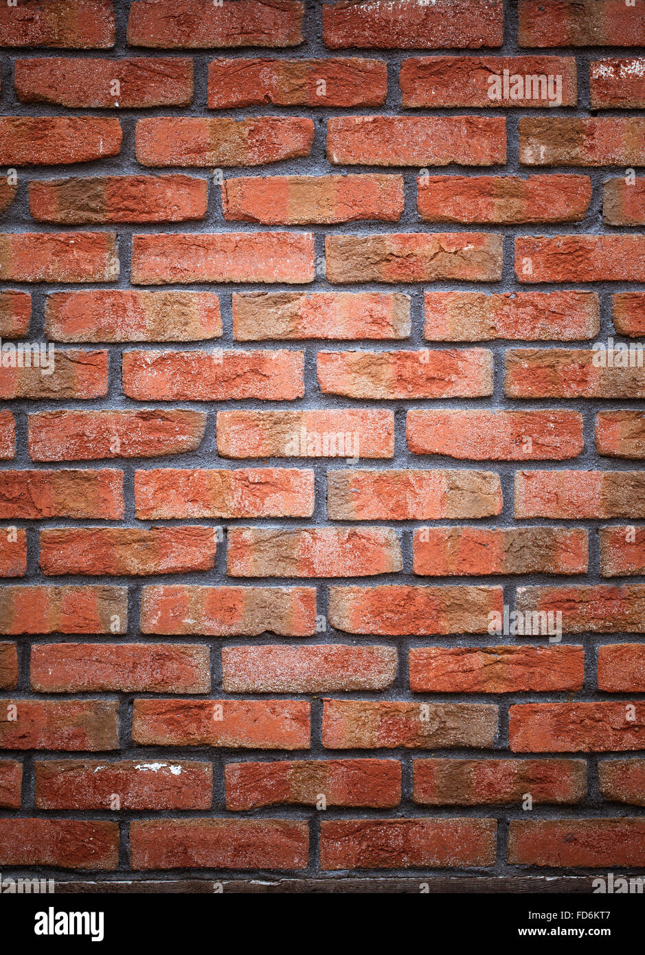 Architecture. Closeup of red brick wall as texture or background ...