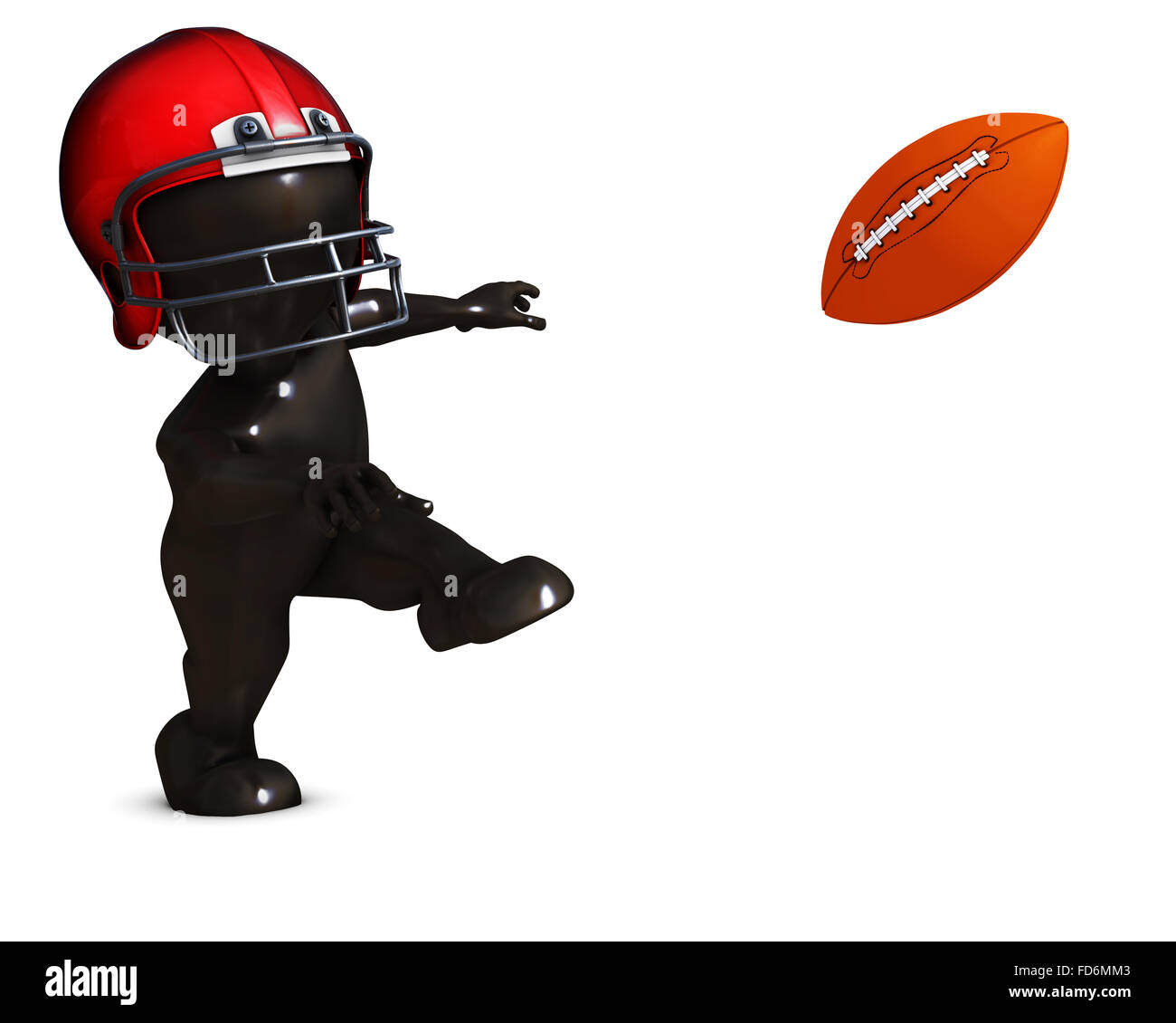 3D Render of Morph Man playing american football Stock Photo - Alamy